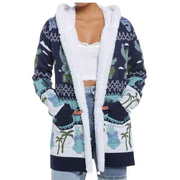 Disney | Sweaters | Disney Hot Topic Colab Lilo Stitch Hooded Cardigan ...
